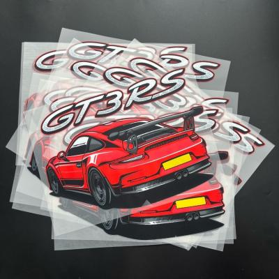 China Porsche GT3RS Custom DTF Transfer Iron On Sticker for T Shirts Heat Press Design 150°C 10-12 Seconds for sale