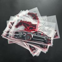 China Custom DTF Transfer Black Stang Gang Red Horse Heat Press Sticker for T Shirts 150°C 10-12 Seconds for sale