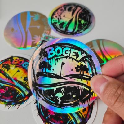 China Waterproof Holographic Stickers / Custom Sticker Decals Scratch Resistant for sale
