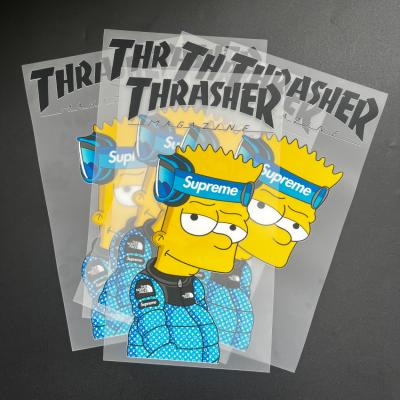 China Custom Bart Simpson Hypebeast DTF Transfer Heat Press Sticker Washable Waterproof 50+ Washes for sale