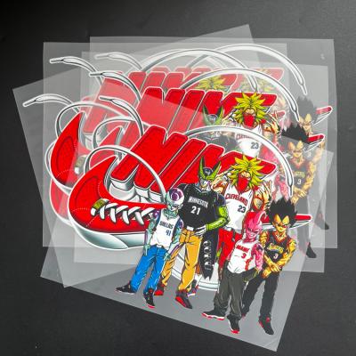China Custom Dragon Ball Anime DTF Transfer Crack Resistant Washable Heat Press Sticker for Clothes 50+ Washes for sale