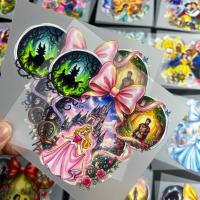 China Sleeping Beauty Aurora Mickey Head DTF Transfer - Ready to Press PET Film Iron On Sticker for T Shirts, Custom Private Logo Wholesale Heat Transfers for sale