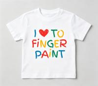 China I Love To Finger Paint/I'm Paint Cute Trendy Painting Couples Matching Gift Heat Tranfer Logo for sale