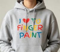China I Love To Finger Paint/I'm Paint Cute Trendy Painting Couples Matching Gift Heat Tranfer Logo for sale