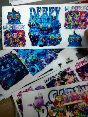 China Cup UV Stickers / Personalized Tumbler Stickers / Bulk Cup Stickers Wholesale for sale