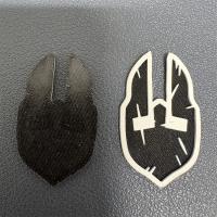 China Custom 3d Silicone Heat Transfer Logo Irregular Shape Patch For Heat Transfer for sale
