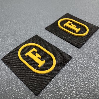 China Custom 3d Silicone Heat Transfer Logo Irregular Shape Patch For Heat Transfer for sale
