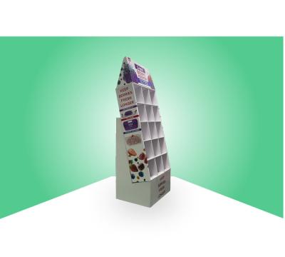 China Custom Strong POS Cardboard Floor Display 15 Cells For Promote Fruit Keeper for sale