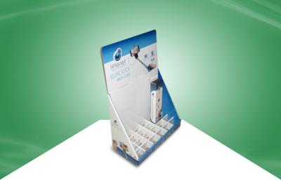 China Selfie Stick Countertop Cardboard Displays With Dividers To Hold Products Firmly for sale