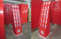 China Red Cardboard Display Cardboard Stand With 18 Pockets For Promoting DVDs for sale
