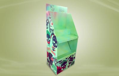 China Green custom product Cardboard Display Stands , corrugated floor display Glossy Finish for sale