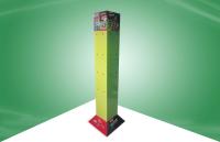 China Four Face Show Rotating Cardboard Display Stands With Plastic Hook for sale