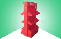 China Eco Friendly Red cardboard pop displays Three Shelve To Sell Nightgown & Toys for sale