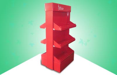 China Eco Friendly Red cardboard pop displays Three Shelve To Sell Nightgown & Toys for sale