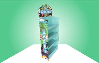China Easy Assembly 4 Shelf Stable POS Cardboard Displays Eco Friendly For Promoting Kid Toys for sale