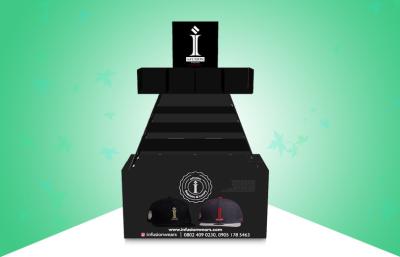 China Four Shelf POS Cardboard Display Stands for Caps With CMYK Printing for sale