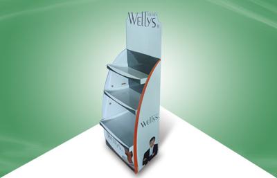 China Portable Adjustable Shelf Pop Cardboard Display For Beauty Care Products for sale