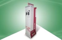 China Stable Cardboard Floor Display Stands With Hooks For Usb & Headphone for sale