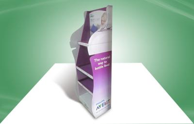 China Eco - friendly Point of Sale Cardboard Display Stands Four - shelf for Philips Baby Products for sale
