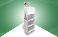 China White Four Shelf Cardboard Free Standing Display Units Offset Printing for sale