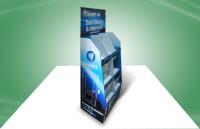 China Three Shelf Pop Cardboard Display , Corrugated Floor Displays For Doorbell for sale