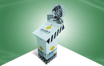 China Retail Unique Paper Cardboard Free Standing Display Units with CMKY Offset Printing for sale