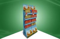 China Advertising Stack Up Pop Cardboard Display , Custom Cardboard Floor Displays For Chocolate for sale