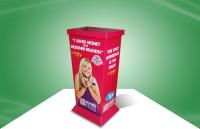 China Red 4C / 5C / 6C Printing Cardboard Display Unit Dump Bins for Cosmetics for sale