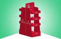 China Heavy Duty Cardboard Pos Displays Double Face Show Four Shelf For Adverstizing for sale