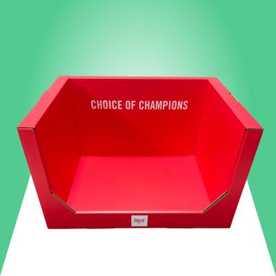 China Custom Backpack PDQ Tray Display EB Double-Wall Corrugated Cardboard for Household Retail Shelf Display for sale