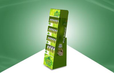 China Four Shelf Free Standing Cardboard Displays Eco Friendly Cmky Offset Printing for sale