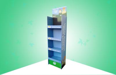 China Medicine Cardboard Pos Displays Stand Strong Design Glossy Finish With 4 Shelves for sale
