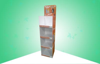 China Robust 4 Shelf POS Cardboard Displays Stands Promoting Drinks With Fulfillment Design for sale