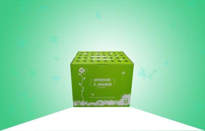 China Recycle Material Retail Dump Bins Cardboard Eco - Friendly Easy Assembly Design for sale