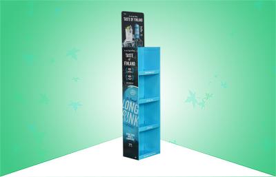 China 4 Shelf Heavy Duty Cardboard POS Display Stands Long Lasting With Supporting Bars for sale