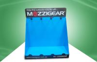 China Blue Environmental Cardboard Countertop Display With Black Hooks for sale