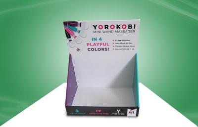 China Recyclable Cardboard Countertop Display Rack Foldable UV coating for sale