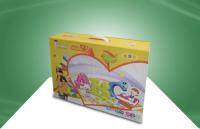 China Stationery Custom Printed Corrugated Boxes With Plastic Hondle for sale