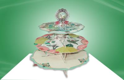 China Three tier Cake Cardboard Standees , Countertop Stand up Display for sale