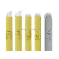 China Private Label PCD12U 14U 19U 21U Microblading Tattoo Needles PCD Blades Permanent Makeup Blades Manual Eyebrow Tattoo U Blade for sale