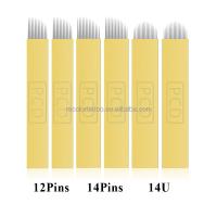 China Private Label PCD12U 14U 19U 21U Microblading Tattoo Needles PCD Blades Permanent Makeup Blades Manual Eyebrow Tattoo U Blade for sale