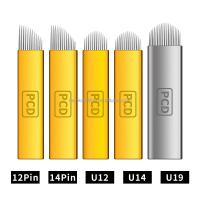 China Private Label PCD12U 14U 19U 21U Microblading Tattoo Needles PCD Blades Permanent Makeup Blades Manual Eyebrow Tattoo U Blade for sale