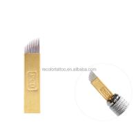 China Private Label PCD12U 14U 19U 21U Microblading Tattoo Needles PCD Blades Permanent Makeup Blades Manual Eyebrow Tattoo U Blade for sale