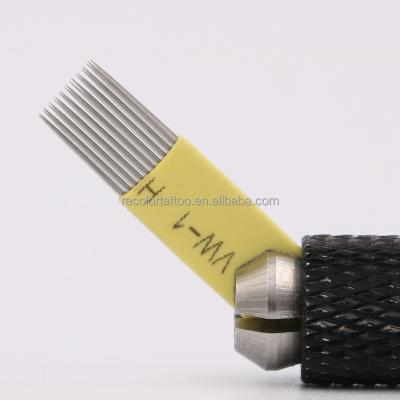 China OEM 9/15/17/19/21 Pin Microblading Shading Blade Tattoo Needle DOUBLE ROW Microblading Needle for 3D Fog Eyebrow & Lip Tattoo for sale