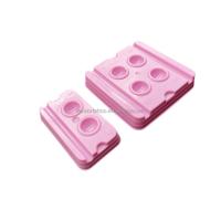 China Disposable White Plastic Tattoo Ink Tray Pigment Palette Holder with Adhesive Color Palette Display Permanent Makeup Accessory for sale