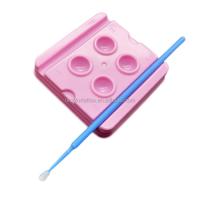 China Disposable White Plastic Tattoo Ink Tray Pigment Palette Holder with Adhesive Color Palette Display Permanent Makeup Accessory for sale