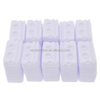 China Disposable White Plastic Tattoo Ink Tray Pigment Palette Holder with Adhesive Color Palette Display Permanent Makeup Accessory for sale