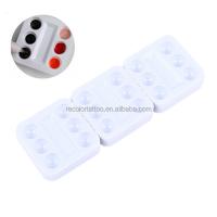 China Mini Tattoo Ink Tray Micro Pigment Cap Permanent Makeup Glue Holder Eyebrow Brush Tool Dental Mixing Tool All Made of Plastic for sale
