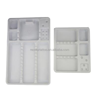 China Disposable PVC Tattoo Tray Holder Organizer Washable Plastic Pigment Storage Trays for Permanent Makeup Accessories for sale
