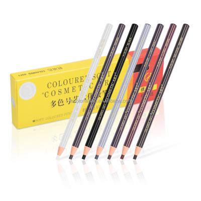 China Private Label Waterproof Art Tint Makeup Eye Brow Pen Enhancers White Microblading Pencil Tattoo Permanent Eyebrow Accessory for sale